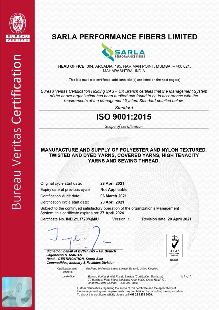 Leading Polyester Yarn Manufacturers in India | Sarla Fibers